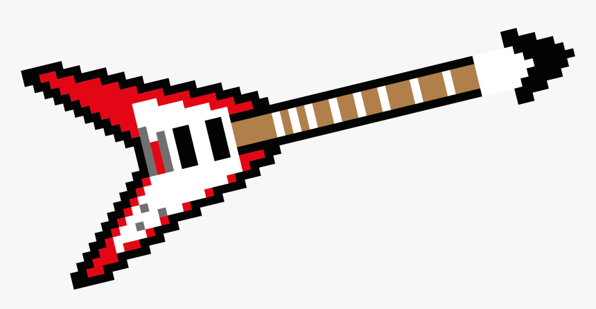 Guitar 8-bit Character Guitarist Png Free Photo Clipart, Transparent ...