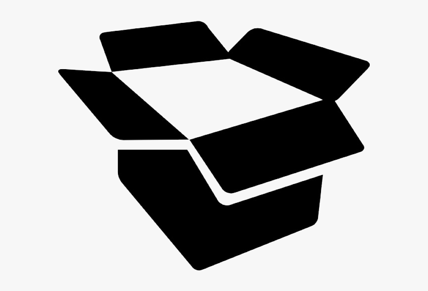 Open Box Icon Vector , Png Download - Box Icon Black Transparent, Png ...