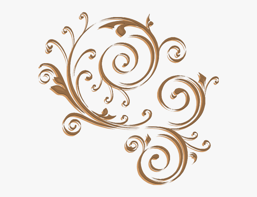 Transparent Gold Swirl - Gold Swirls Transparent Background, HD Png ...