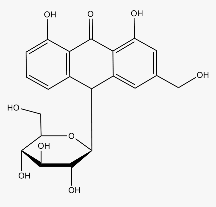 Aloin Structure - Aloina Estrutura Quimica, HD Png Download ...