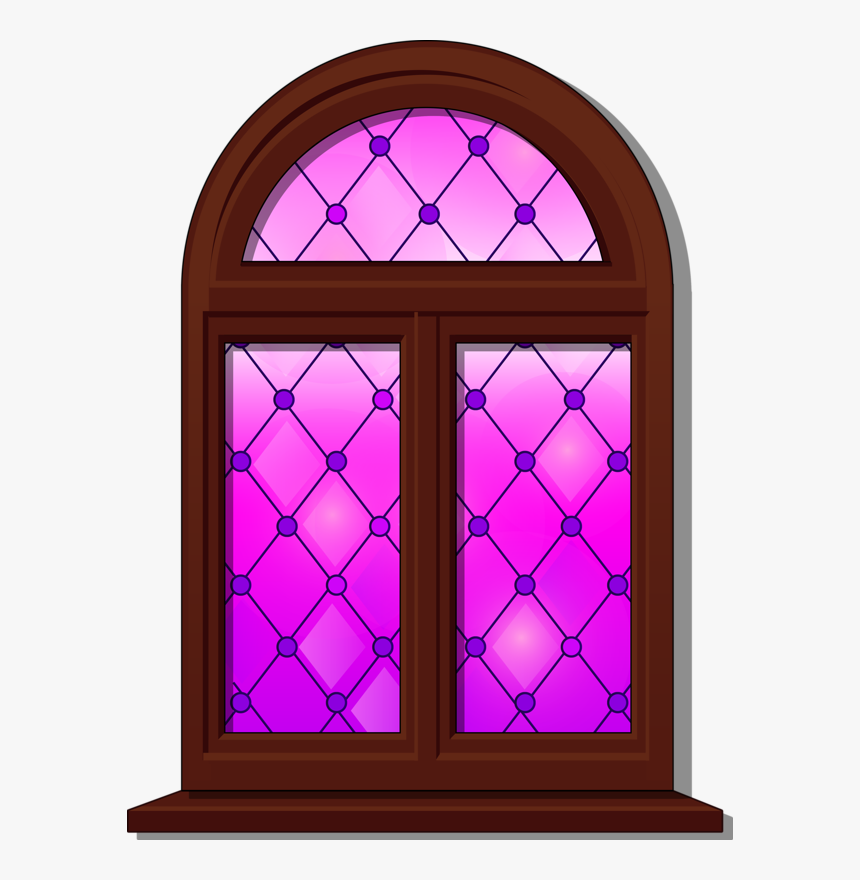 Clipart Church Stained Glass - Pink Castle Window Clipart, HD Png ...