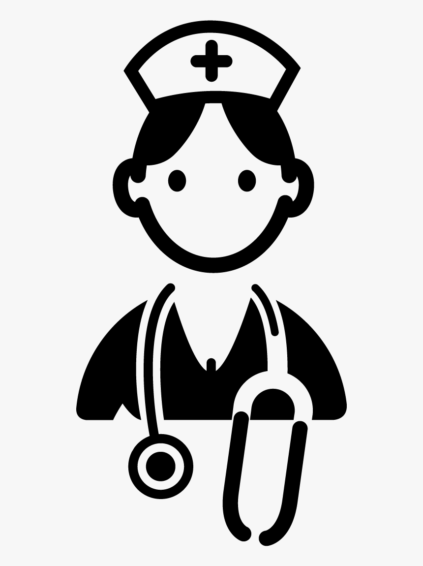 Nurse Logo Png Healthcare - Black And White Nurse Clip Art, Transparent ...