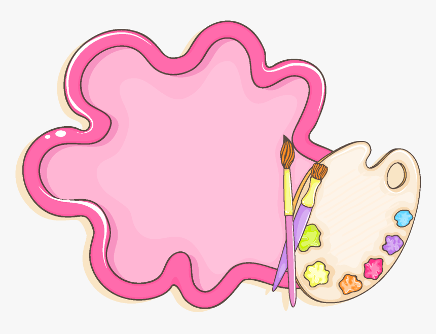 Vector Hand Drawn Pink Children S Drawing Board Paint - Download Free ...