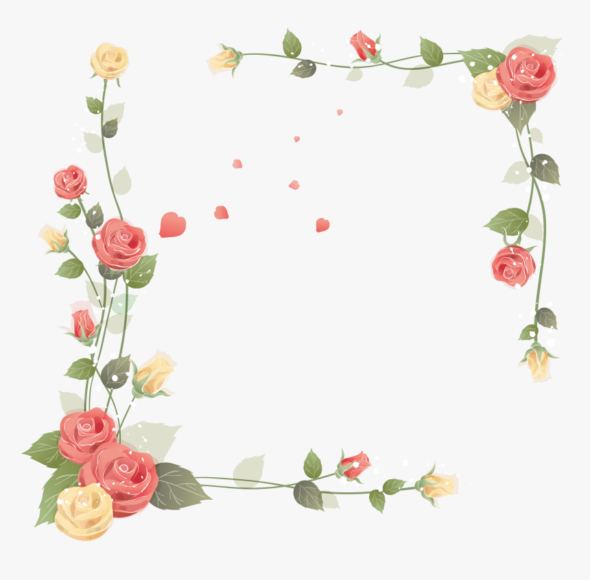 Clip Art Borda Flores Png - Happy Mothers Day Border, Transparent Png ...