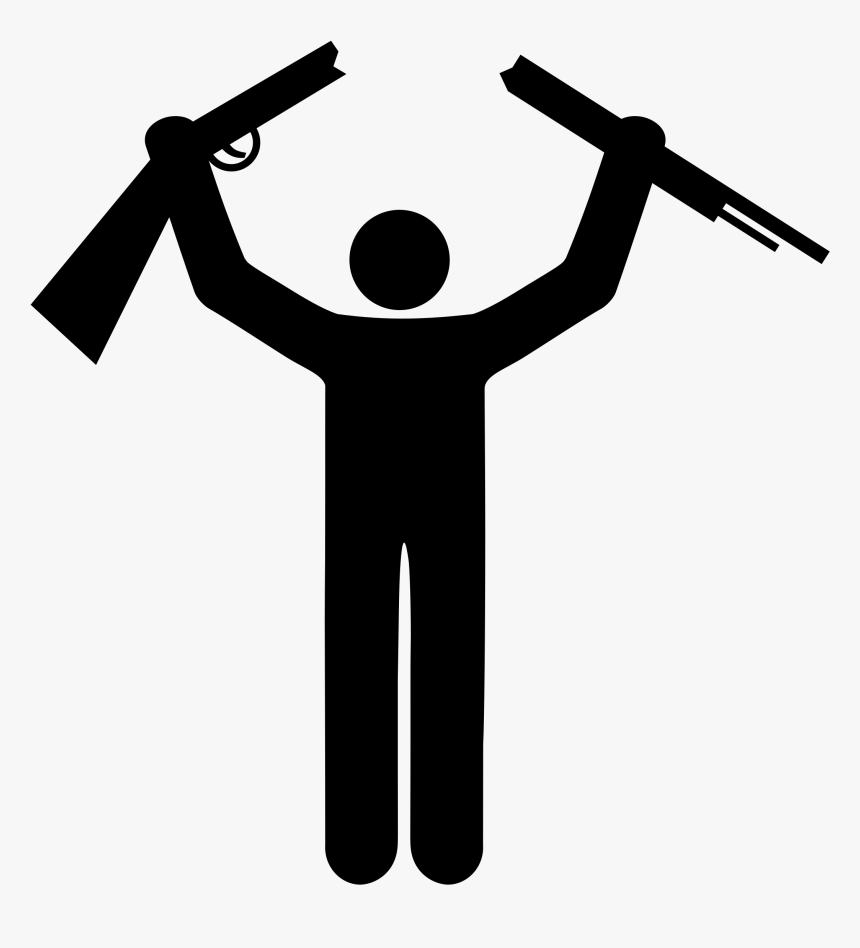 Stick Man Png - Stick Figures With Guns, Transparent Png , Transparent ...