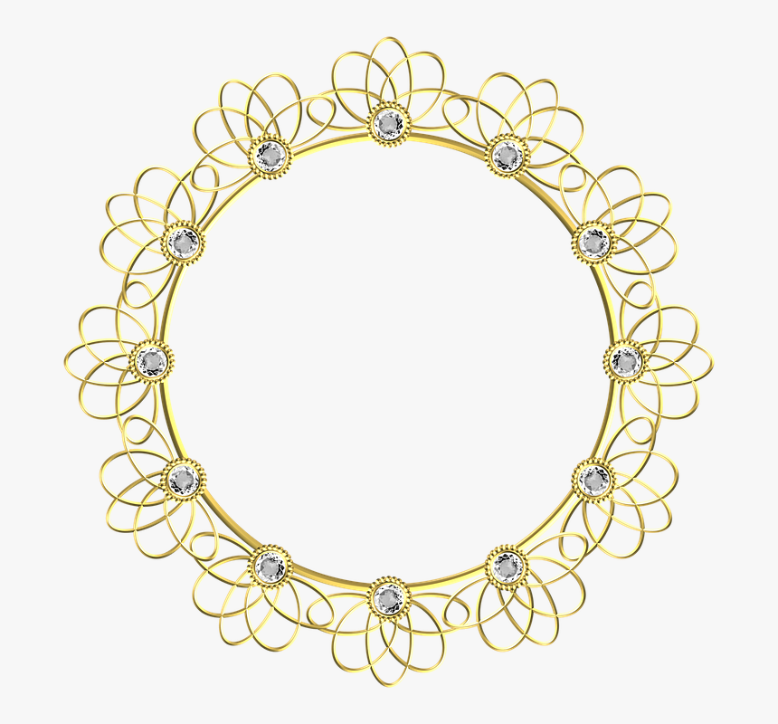 Golden Leaf Circle Badge - Wreath Hand Drawn Png Vector Free ...