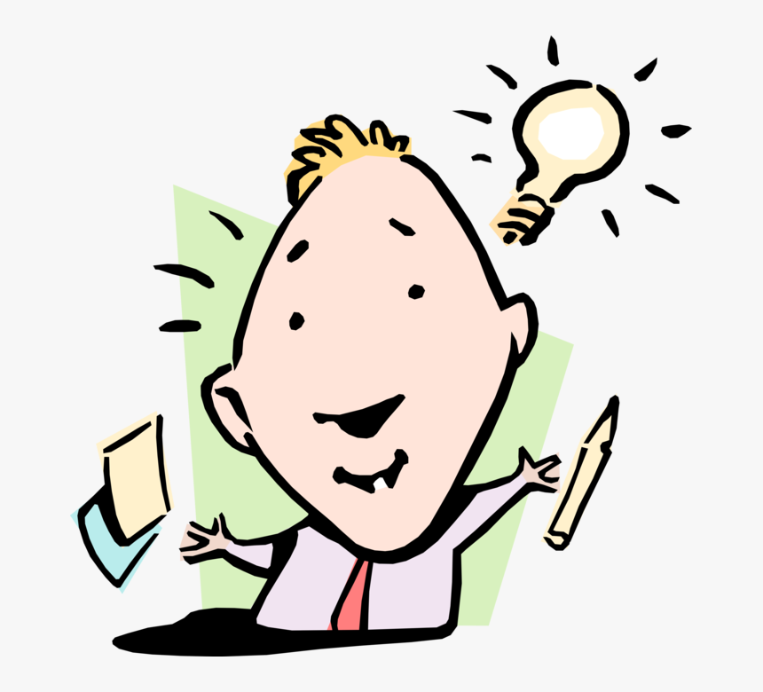 Vector Illustration Of Businessman It Just Dawned On - Solucion A Un ...