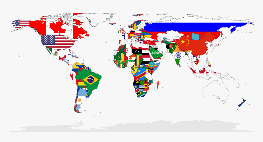 World Map With Flags Png, Transparent Png , Transparent Png Image - PNGitem