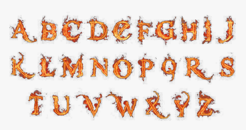 Clip Art Alphabet Letter Flame Fire - Illustration, HD Png Download ...