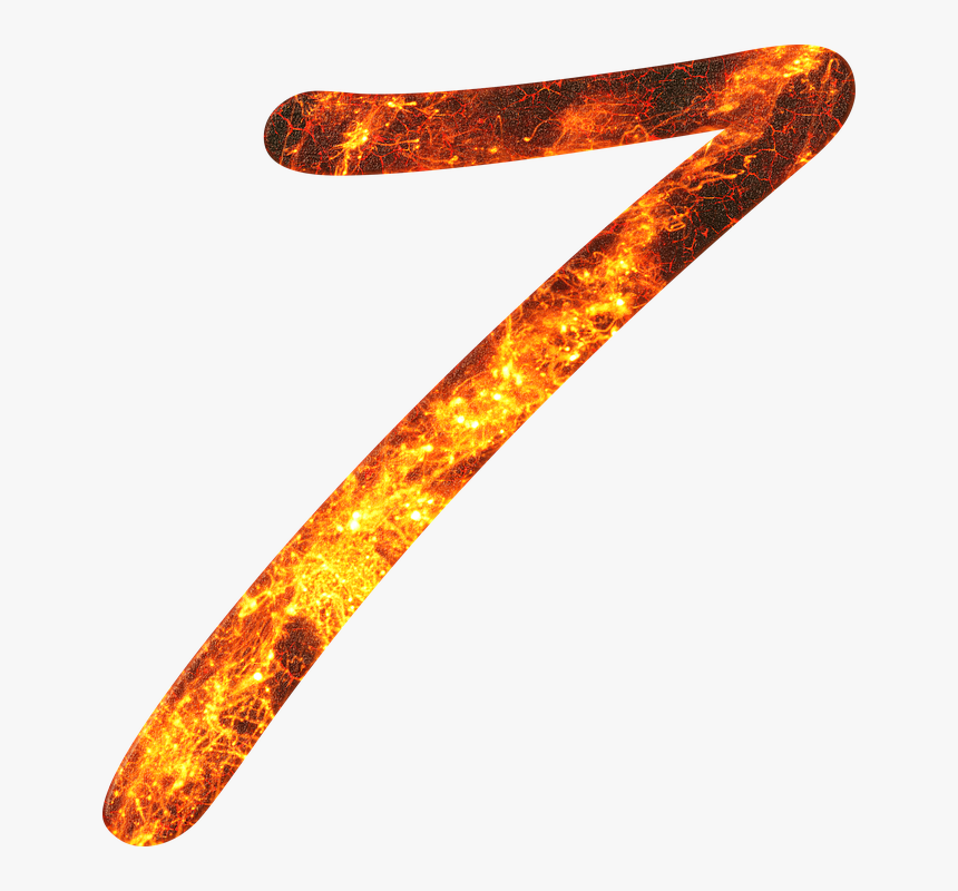 Number, 7, Fire, Font, Training, Seven, Learn, Gloss - 7 Fire Png ...