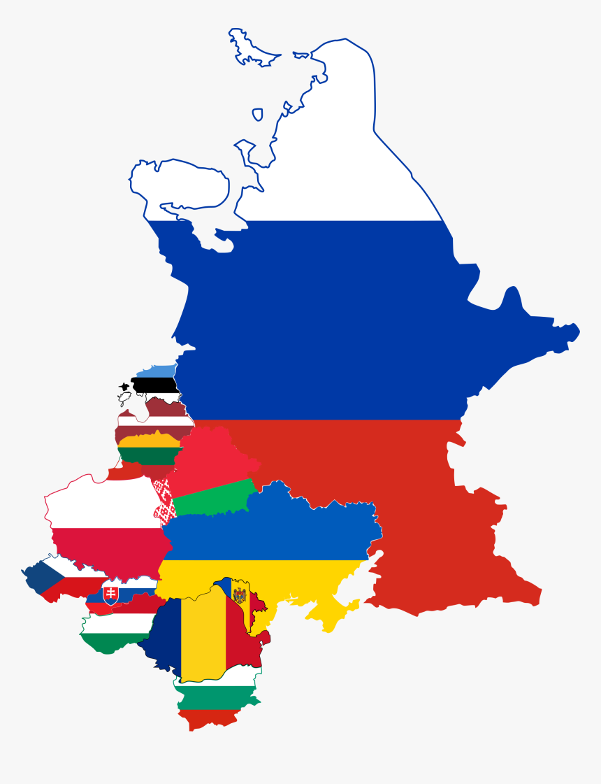 Clip Art File Flag Map Of - Eastern Europe Map Png, Transparent Png ...