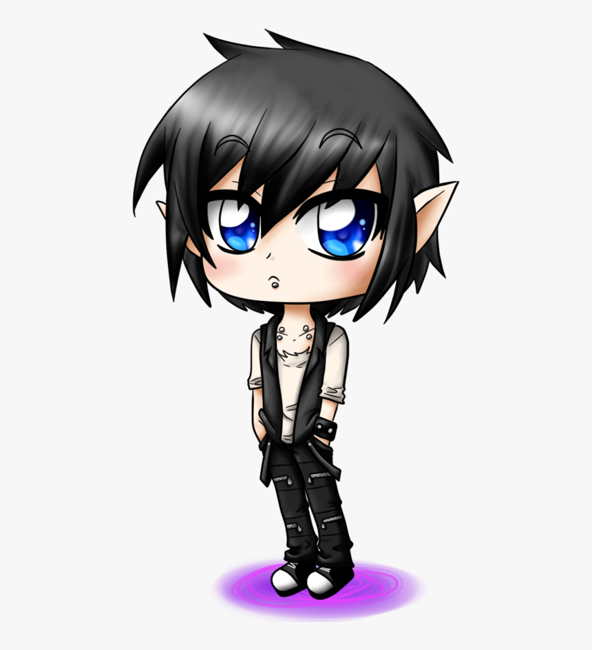 Trends For Blue Hair Anime Boy Chibi - Anime Boy Cartoon Style, HD Png ...