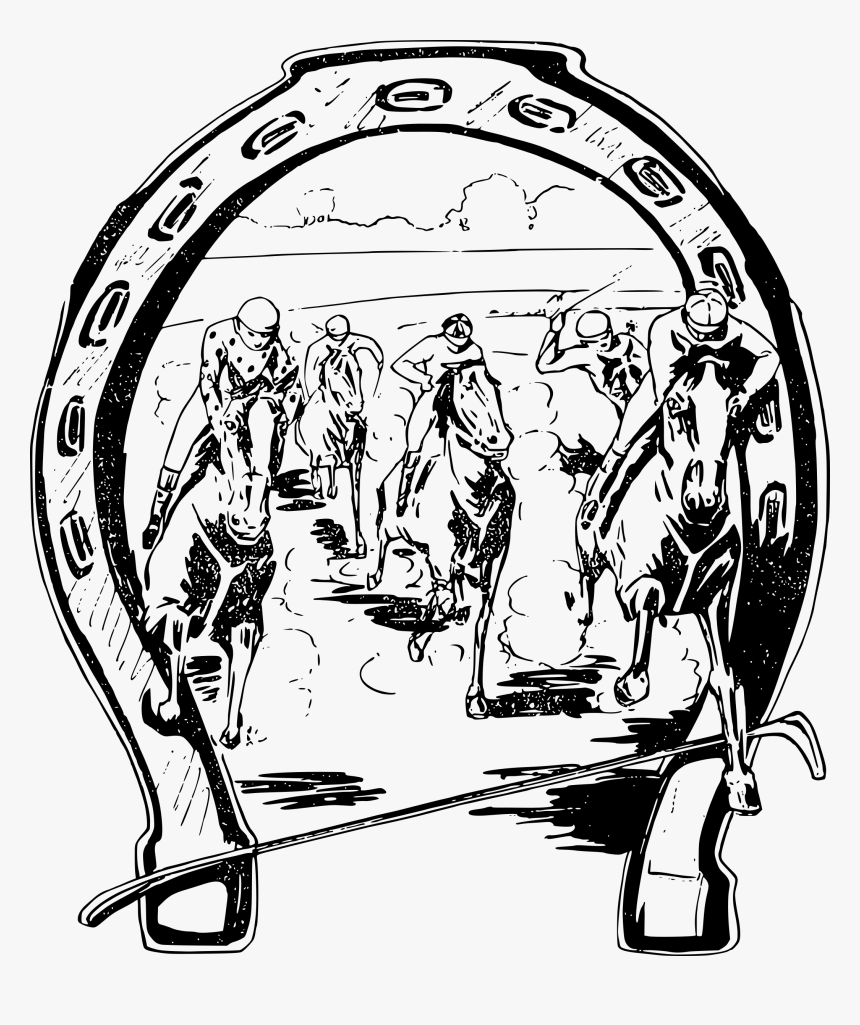 Race Horse Clip Art Black And White