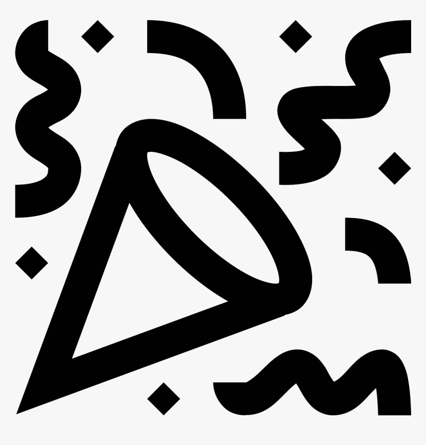 Confetti Clip Art Black And White