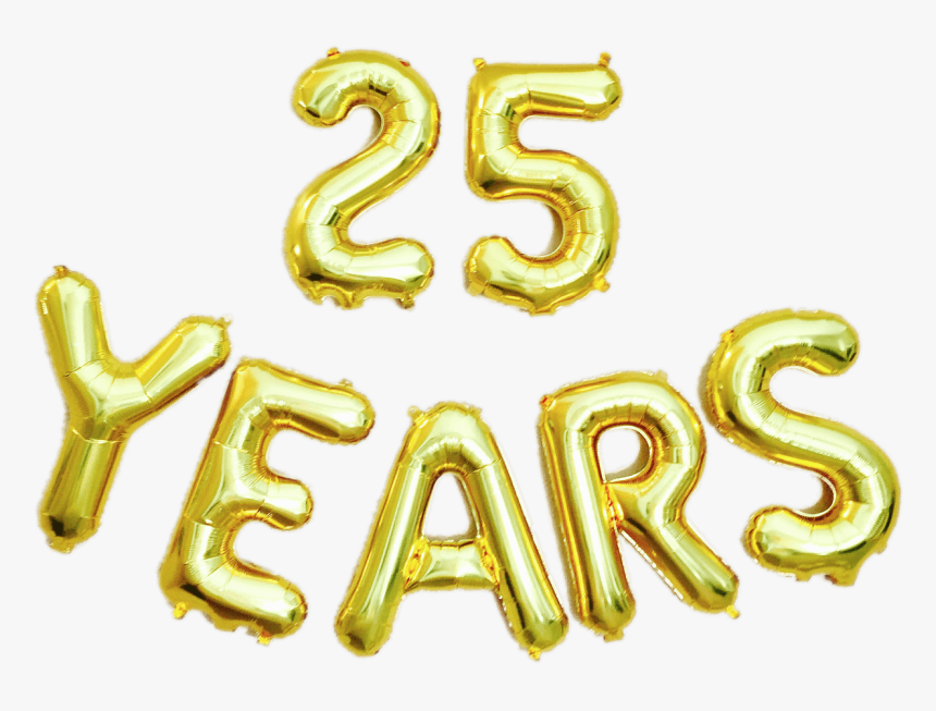25 Years Letter Balloons - 25 Balloon Png, Transparent Png ...