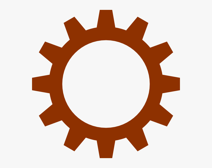 Chestnut Brown Cogwheel Svg Clip Arts - Cog Wheel Png, Transparent Png ...