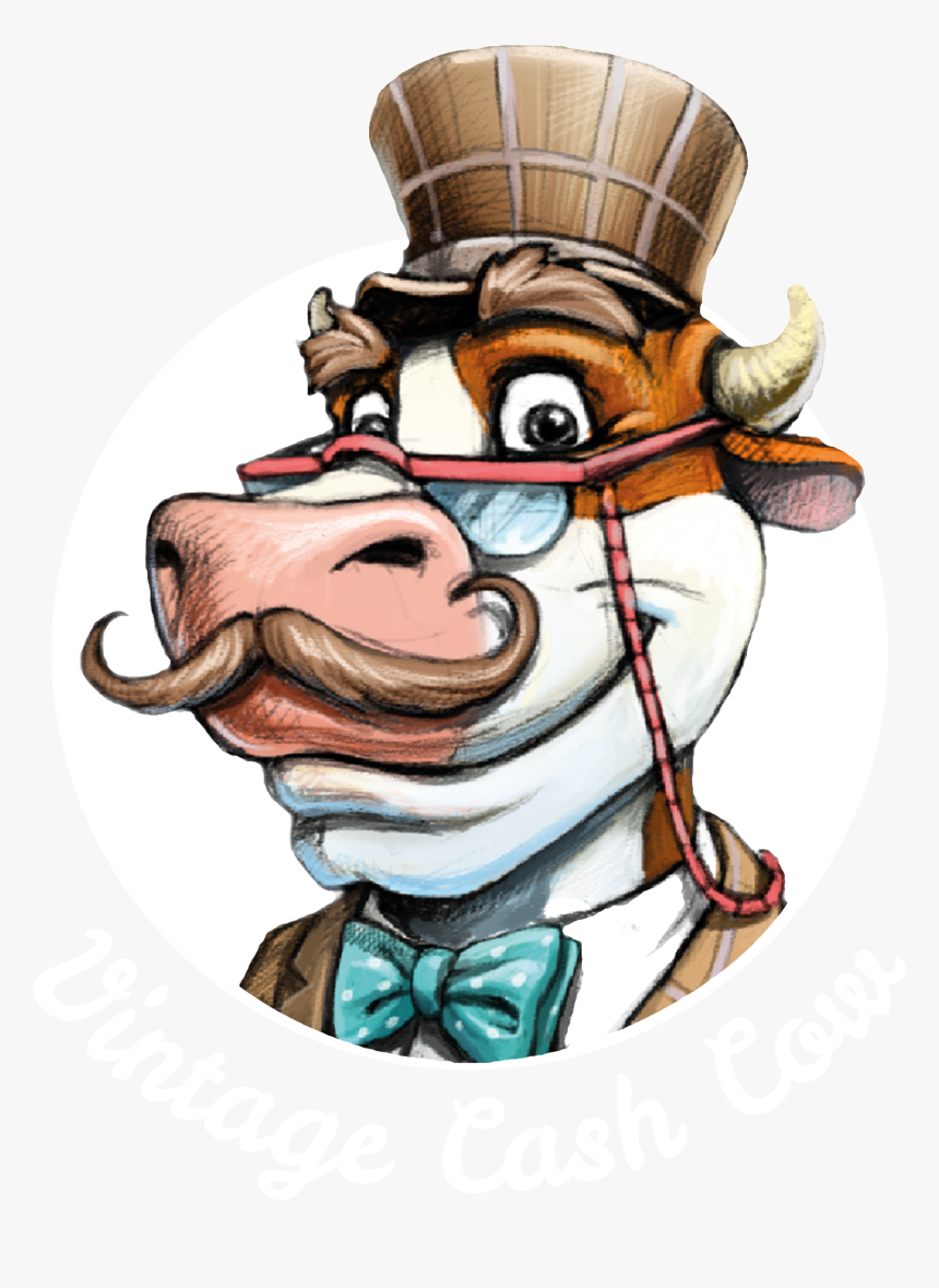 Vintage Cash Cow Logo, HD Png Download , Transparent Png Image - PNGitem