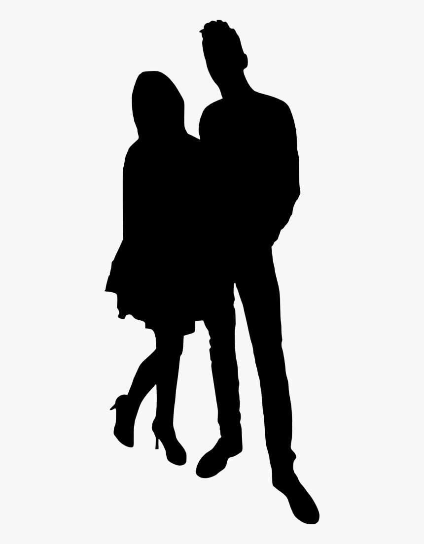 15 Couple Silhouette - Silhouette, HD Png Download , Transparent Png Image - PNGitem