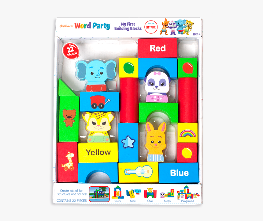 My First Building Blocks - Netflix Word Party Toys, HD Png Download ...