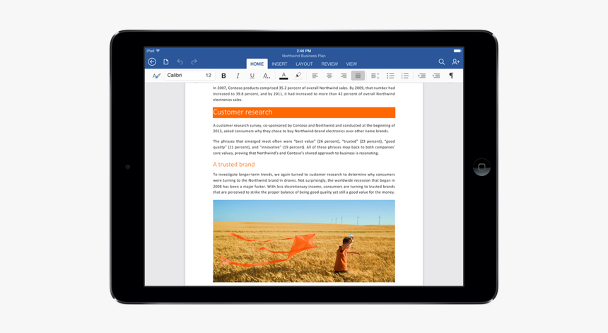 Ipad Microsoft Office, HD Png Download , Transparent Png Image - PNGitem