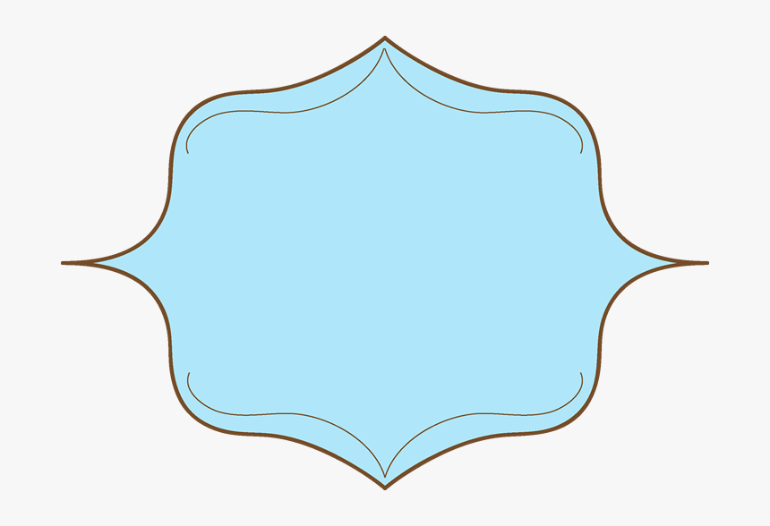 Quatrefoil Frame Clipart - Light Blue Label Png, Transparent Png ...