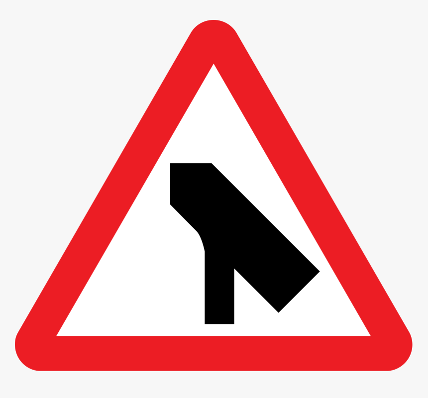 Traffic Merge Sign Uk, HD Png Download , Transparent Png Image - PNGitem