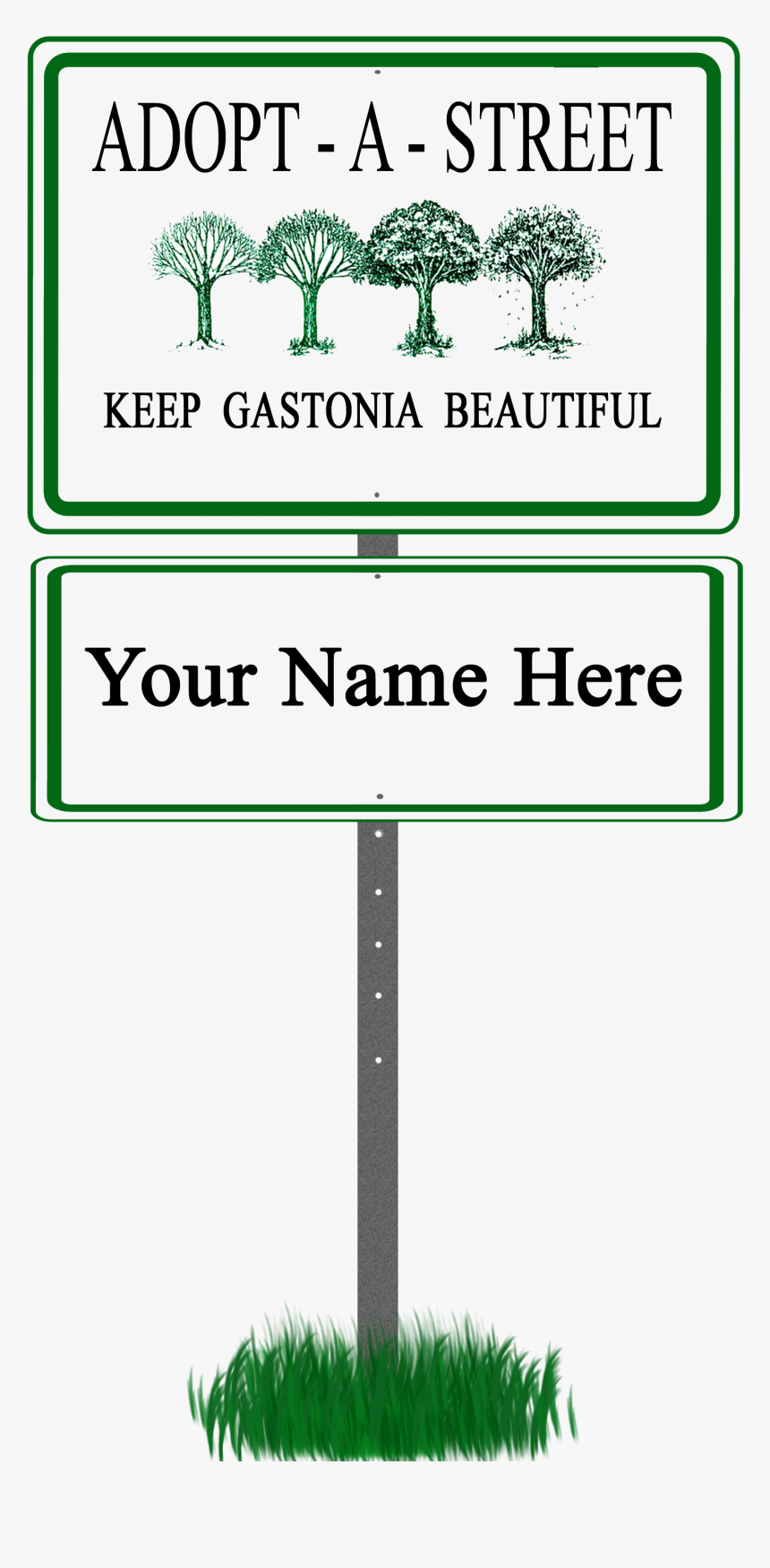 Adopt A Street Sign Sign Image - Grass, HD Png Download , Transparent ...