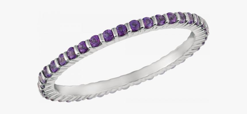 18kt White Gold Minilok Violet Topaz Eternity Ring - Bangle, HD Png ...