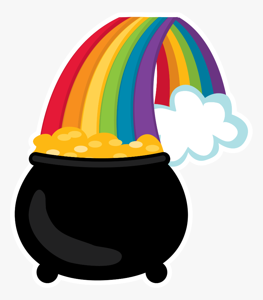 Pot Of Gold * St Patricks Day Clipart, Face Paintings, - Rainbow With A ...