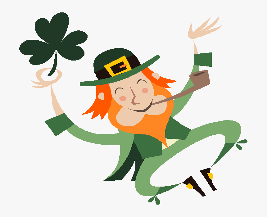 Leprechaun With Pot Of Gold Transparent Clip Art Image - St Patrick's ...