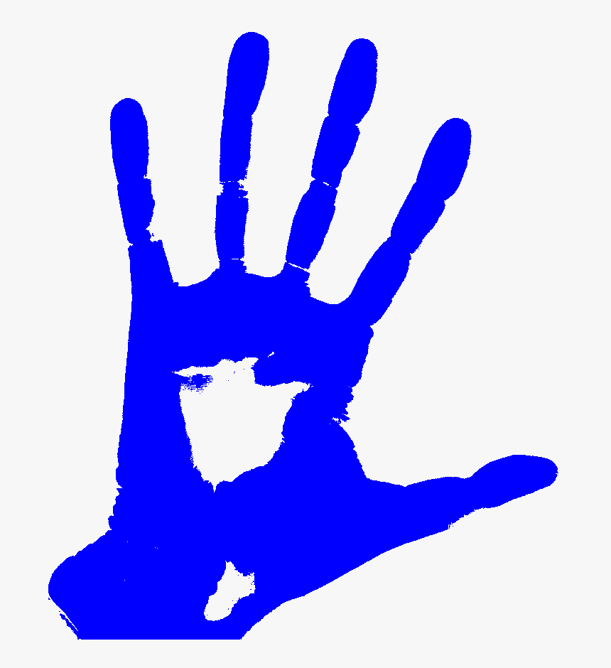 Blue Left Hand - Left Hand, HD Png Download , Transparent Png Image ...