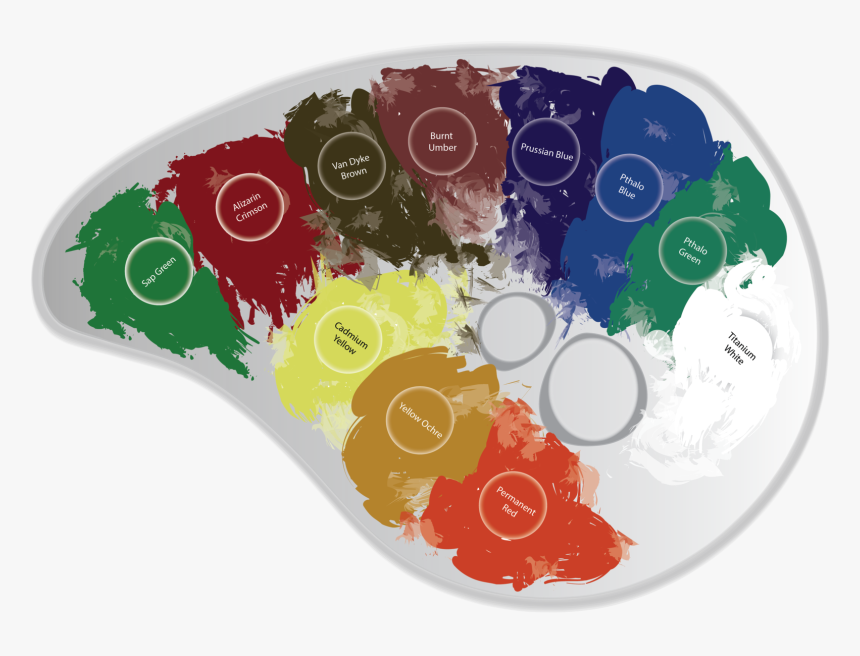 Palette Bob Ross Paint Colors, HD Png Download , Transparent Png Image ...