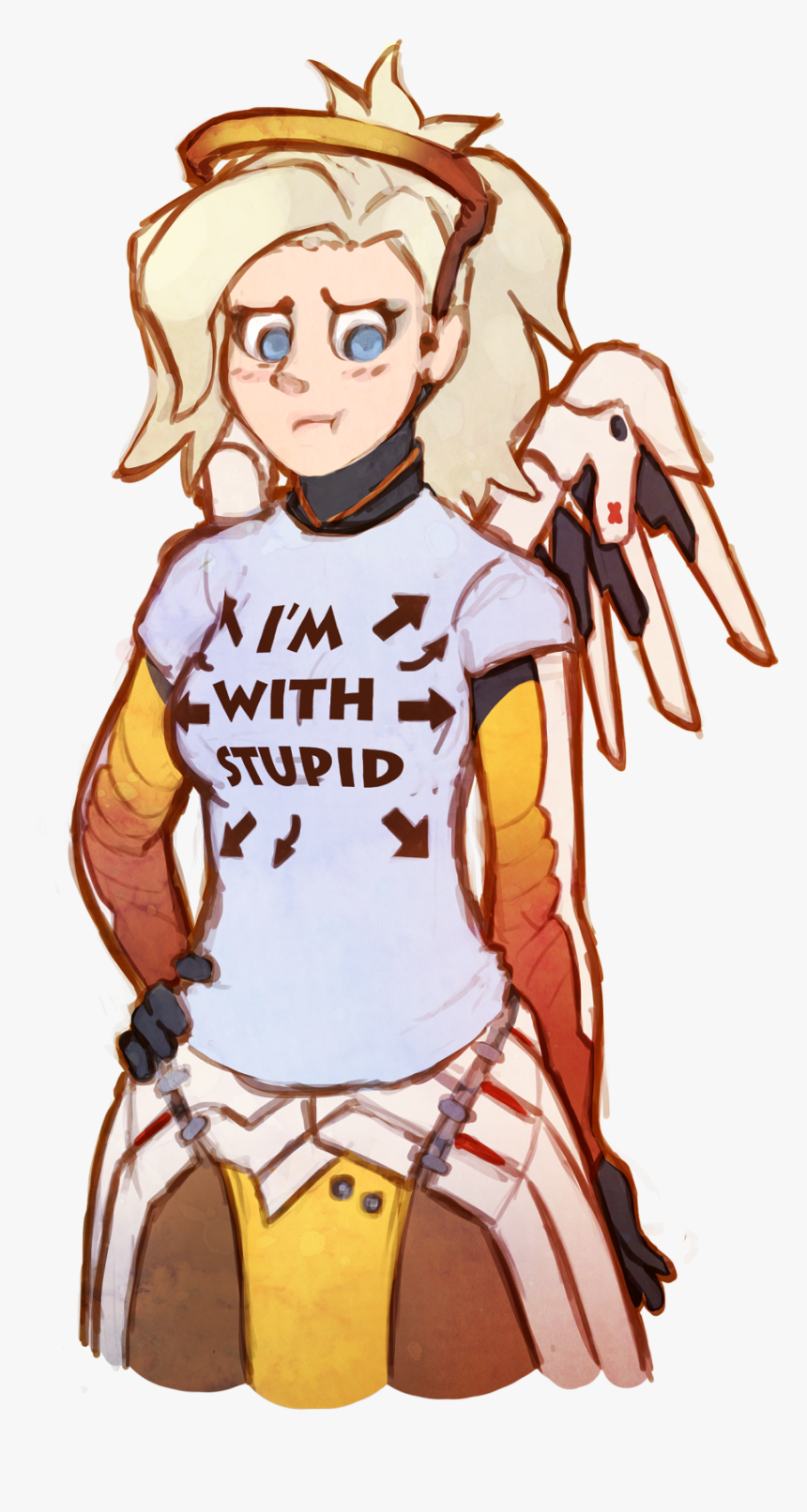 With Stupid Clothing Cartoon Fictional Character Illustration - Mercy ...