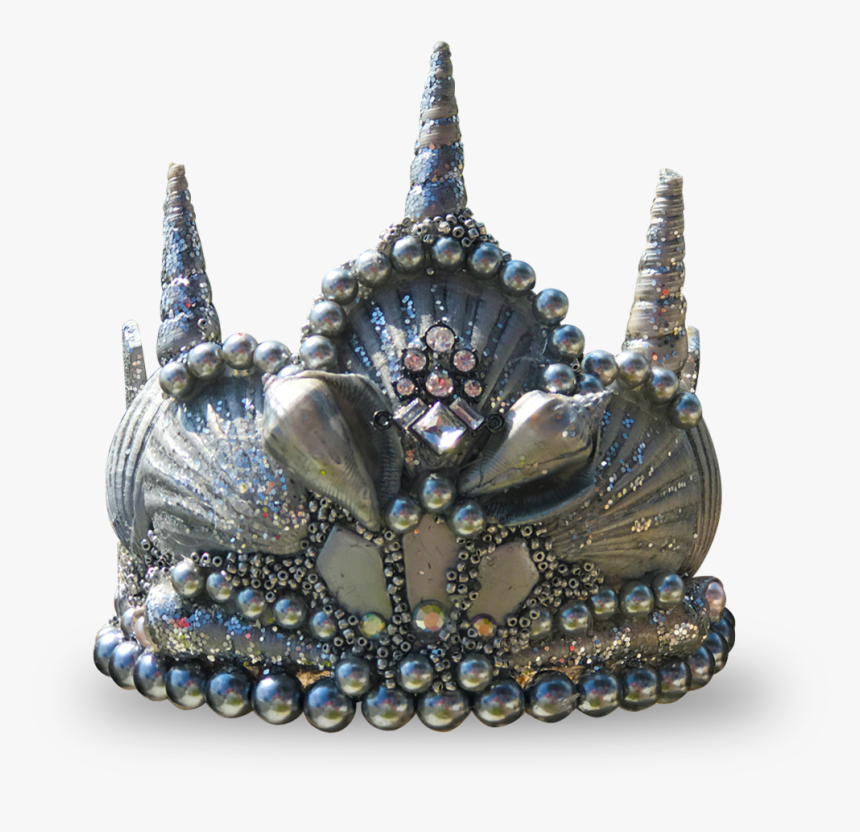 Silver Princess Seashell Crown - Seashell Crown Png, Transparent Png ...