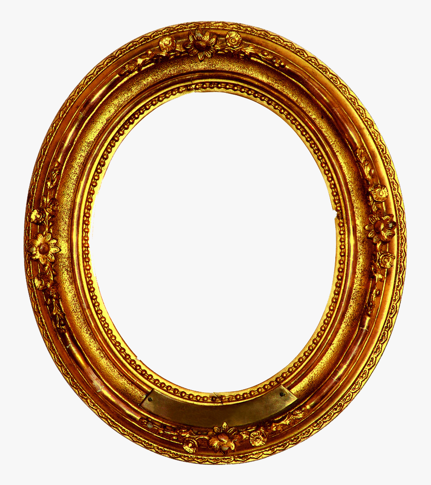 Golden Decorative By R - Golden Frame Round Png, Transparent Png ...