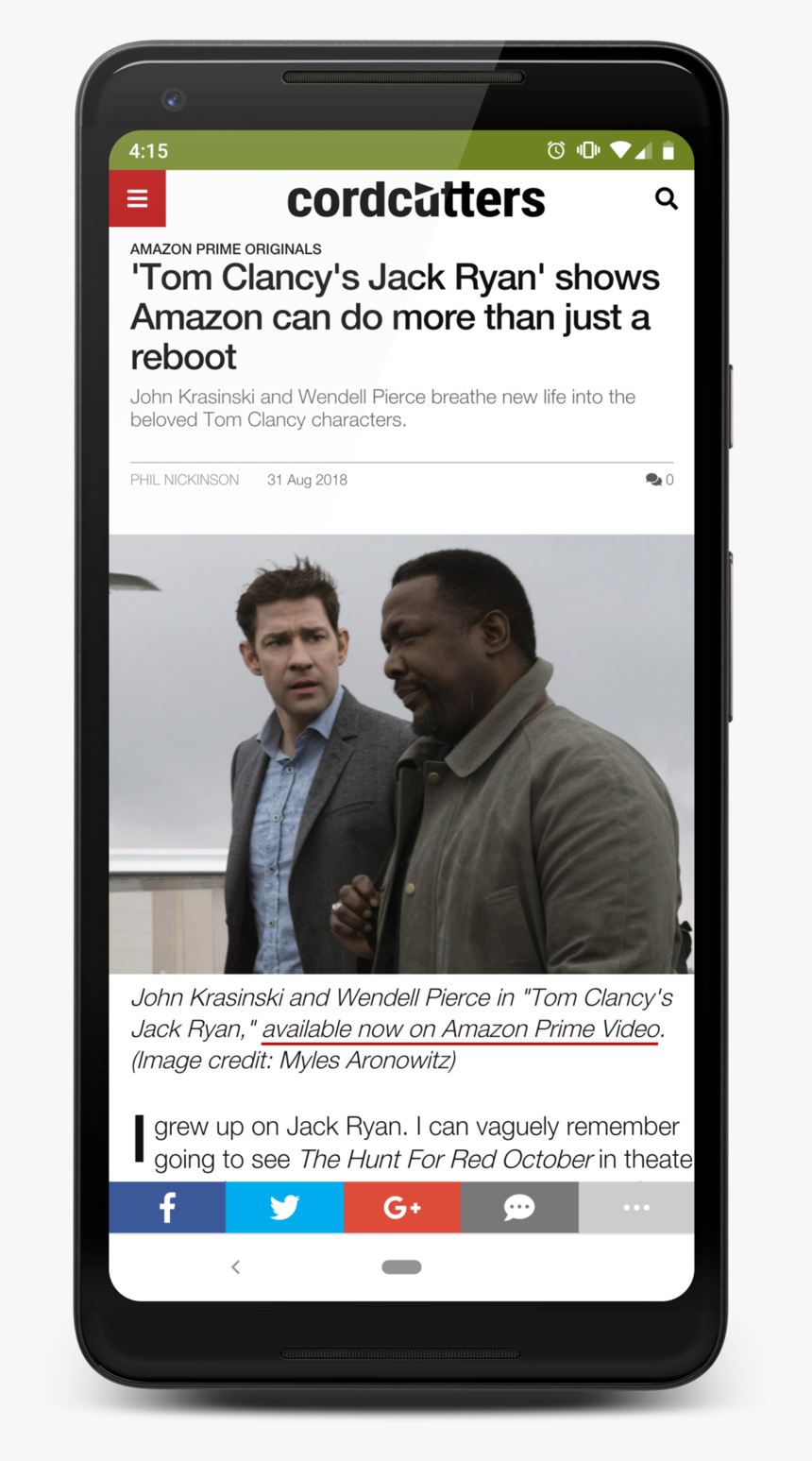 Cordcutters - Com - Tom Clancy's Jack Ryan, HD Png Download ...