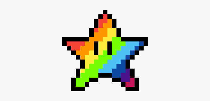 Super Mario Rainbow Star, HD Png Download , Transparent Png Image - PNGitem