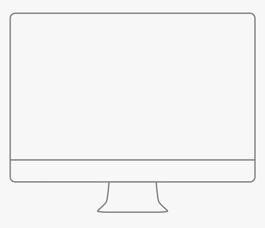 Transparent Computer Outline Png - Computer Monitor, Png Download ...
