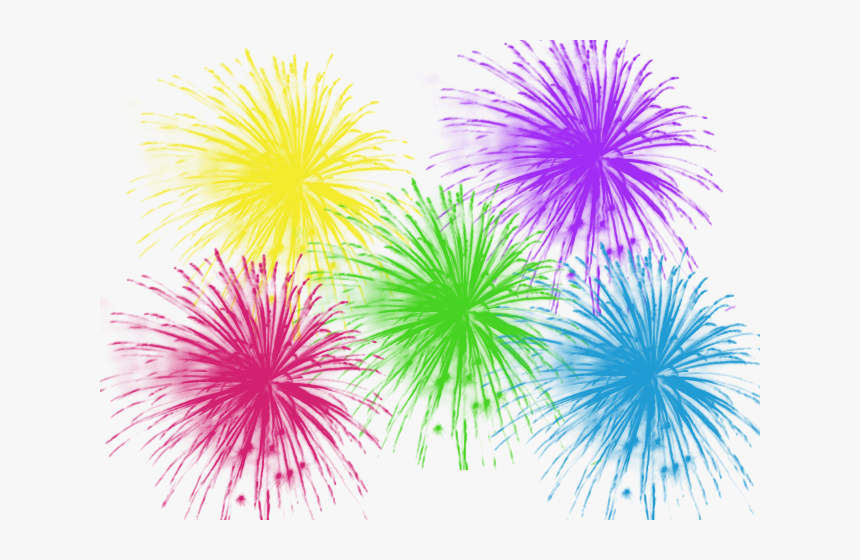 Transparent Clipart Image Different Colour Fireworks - Celebration ...