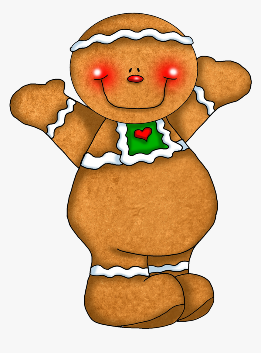 Christmas Gingerbread Man Clip Art Image - Cute Gingerbread Man Clipart ...