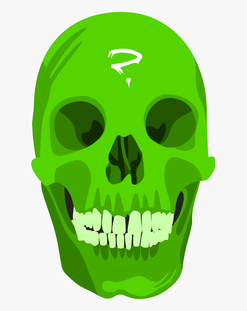 Skull, Green, Halloween, Death, Symbol, Horror - Green Skull Png ...