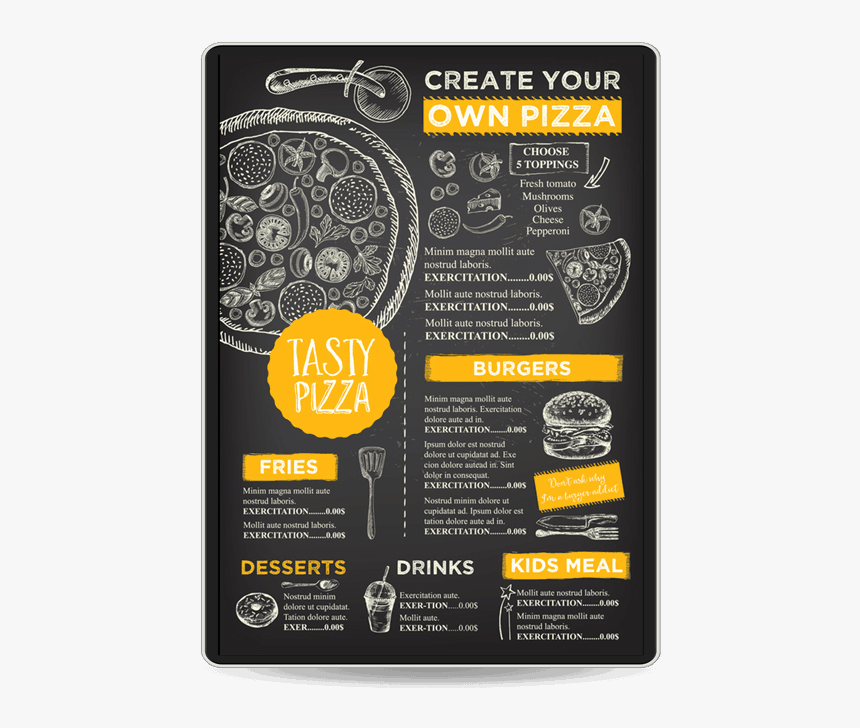Digital Menu Boards - Flyer De Una Jugueria, HD Png Download ...