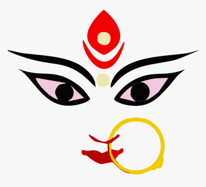Beautiful Durga Clip Art - Maa Durga Face Png, Transparent Png ...