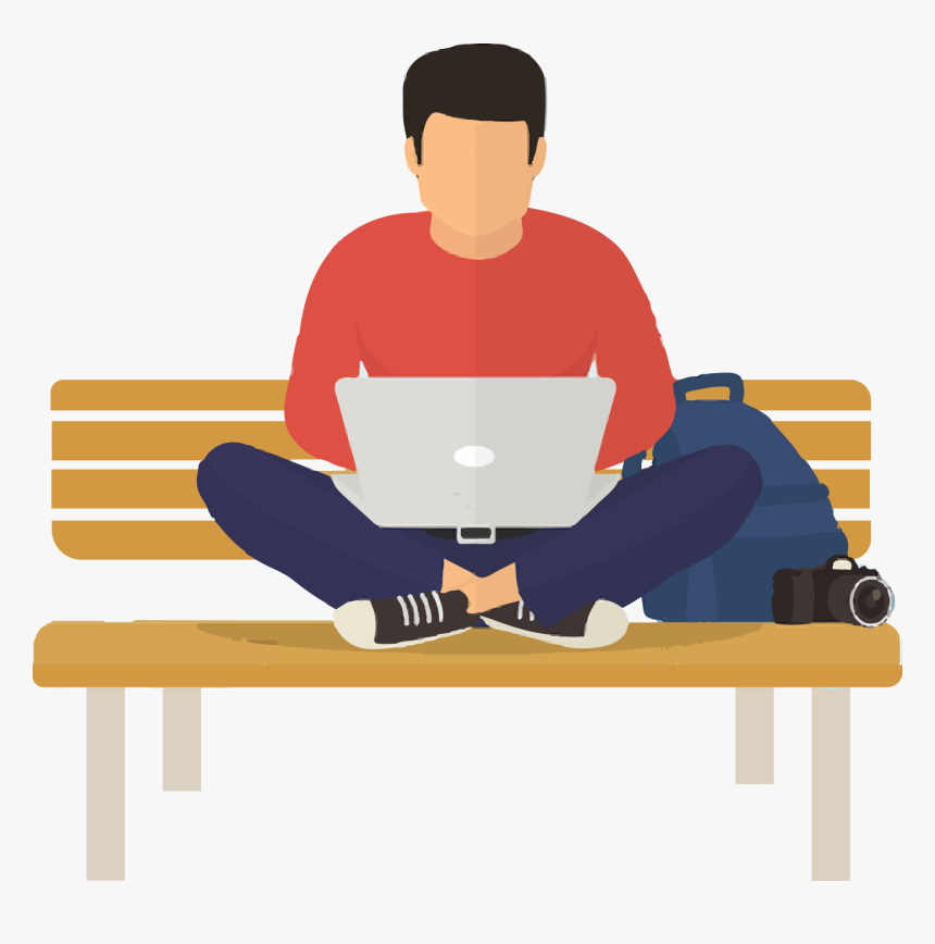 Guy With Laptop - Cartoon Using Laptop Png, Transparent Png ...