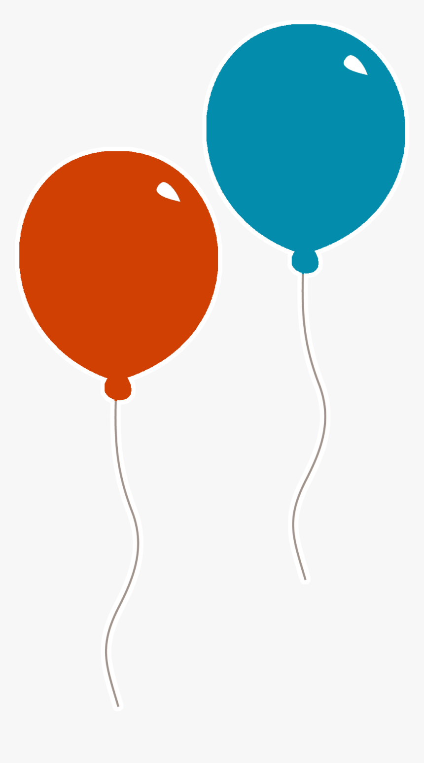 Balloon Red Blue Clip Art - 2 Balloons Clipart, HD Png Download ...