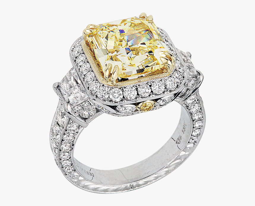 Yellow Diamond Ring - Jack Kelege Yellow Diamond Ring, HD Png Download ...