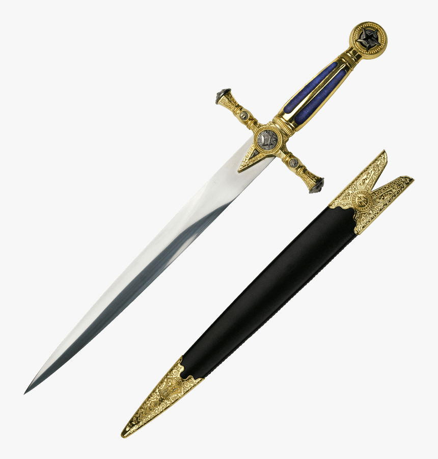 Blue Masonic Short Dagger - Middle Ages Daggers, HD Png Download ...