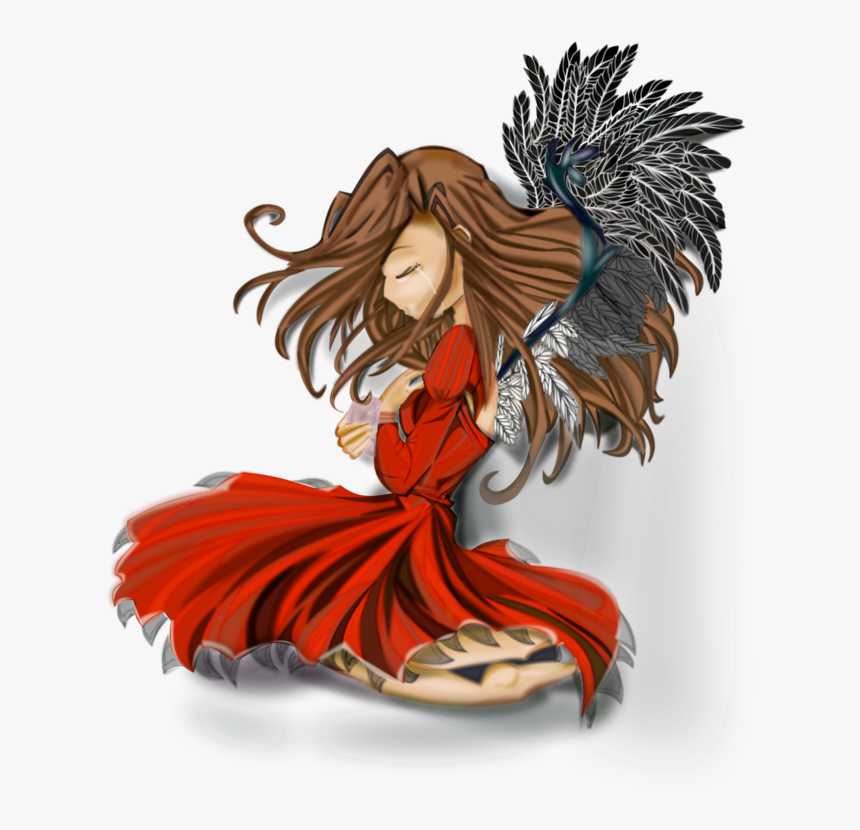 Art,angel,supernatural Creature - Angel Anime Drawing, HD Png Download ...