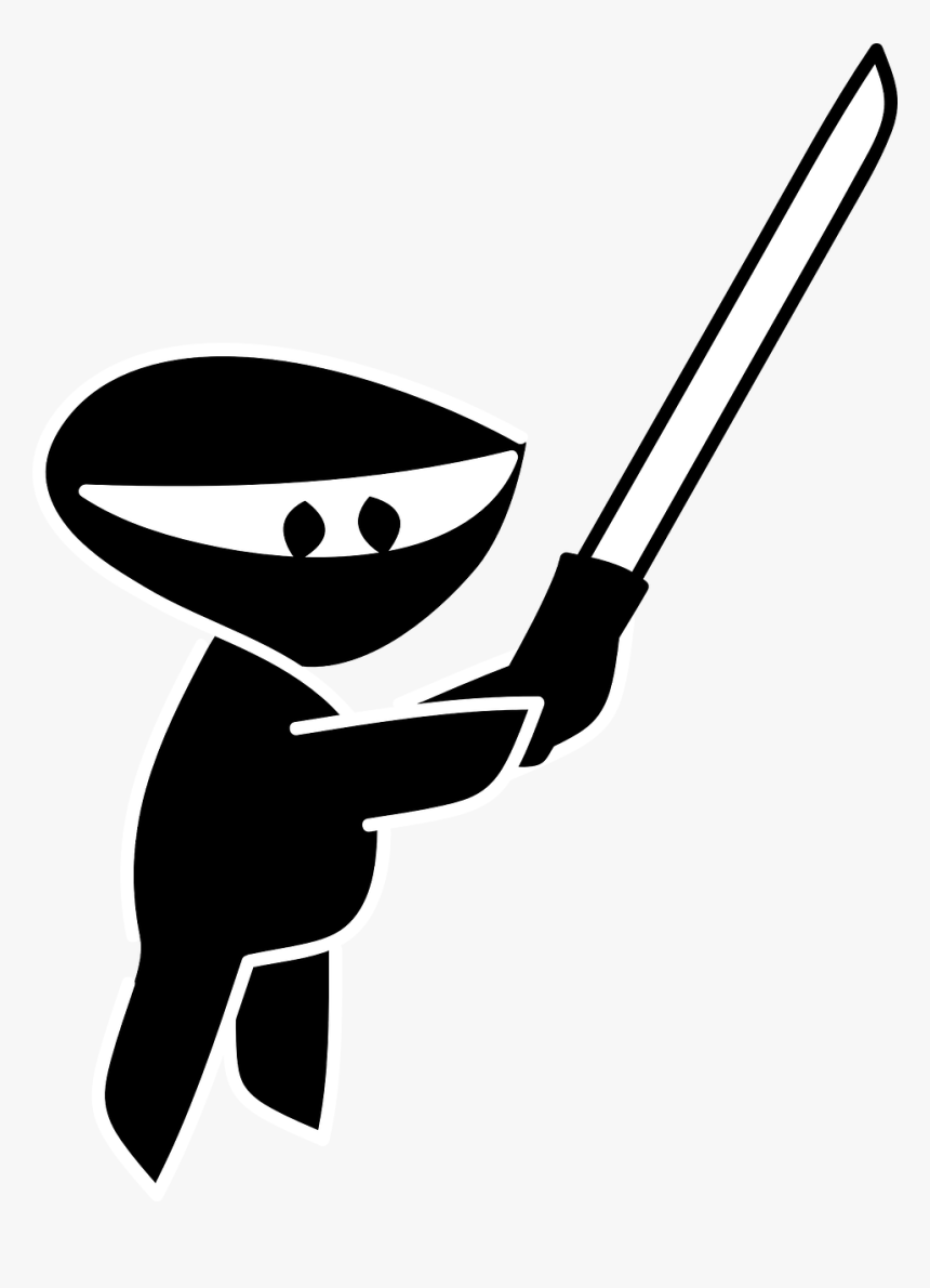 Moving Sword Free On - Ninja Clip Art, HD Png Download , Transparent ...