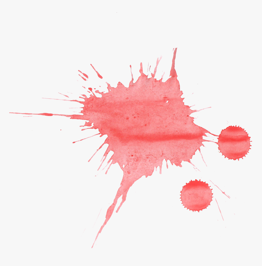 21 Red Watercolor Splatter - Png Transparent Splatter Png, Png Download ...